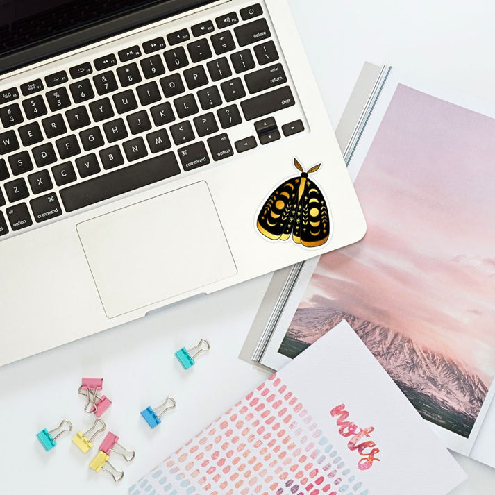 Moth Celestial Sticker | Moon Phase Art | 90s Celestial – Serafine Art ...