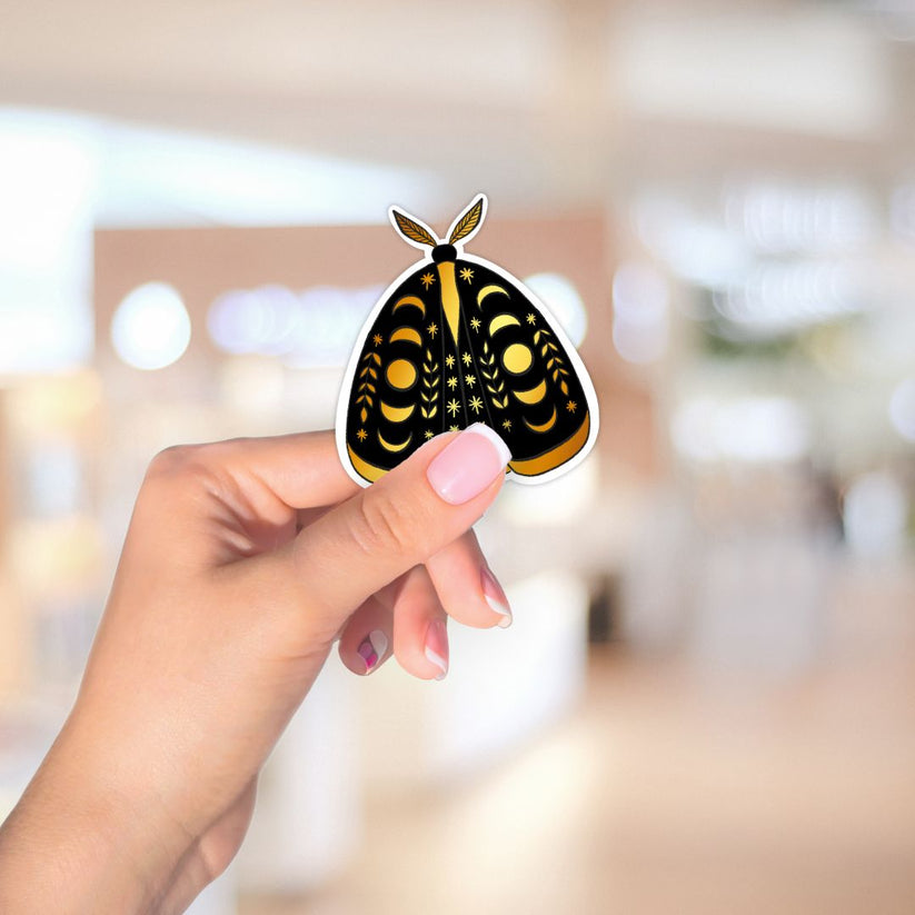 Moth Celestial Sticker | Moon Phase Art | 90s Celestial – Serafine Art ...