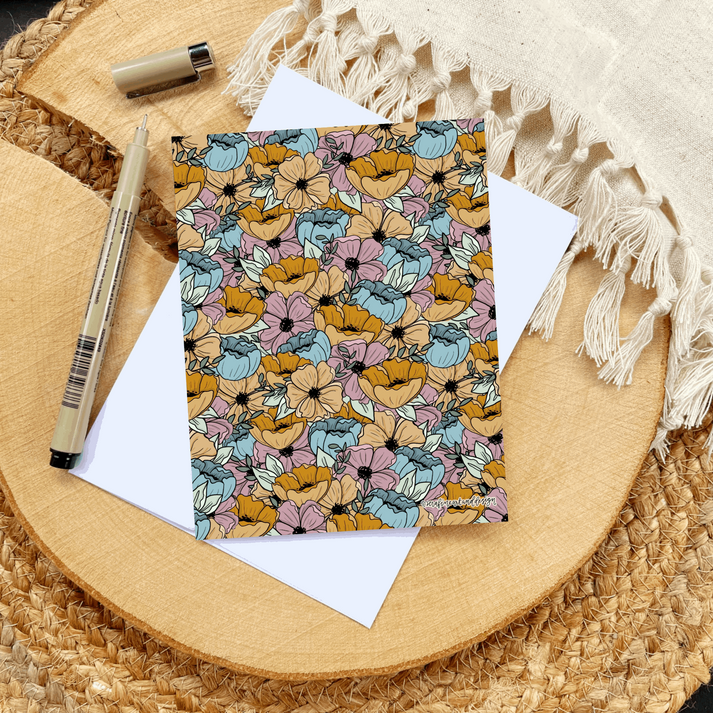 Assorted Flower Notecards Set | Handmade Art Note Cards – Serafine Art ...