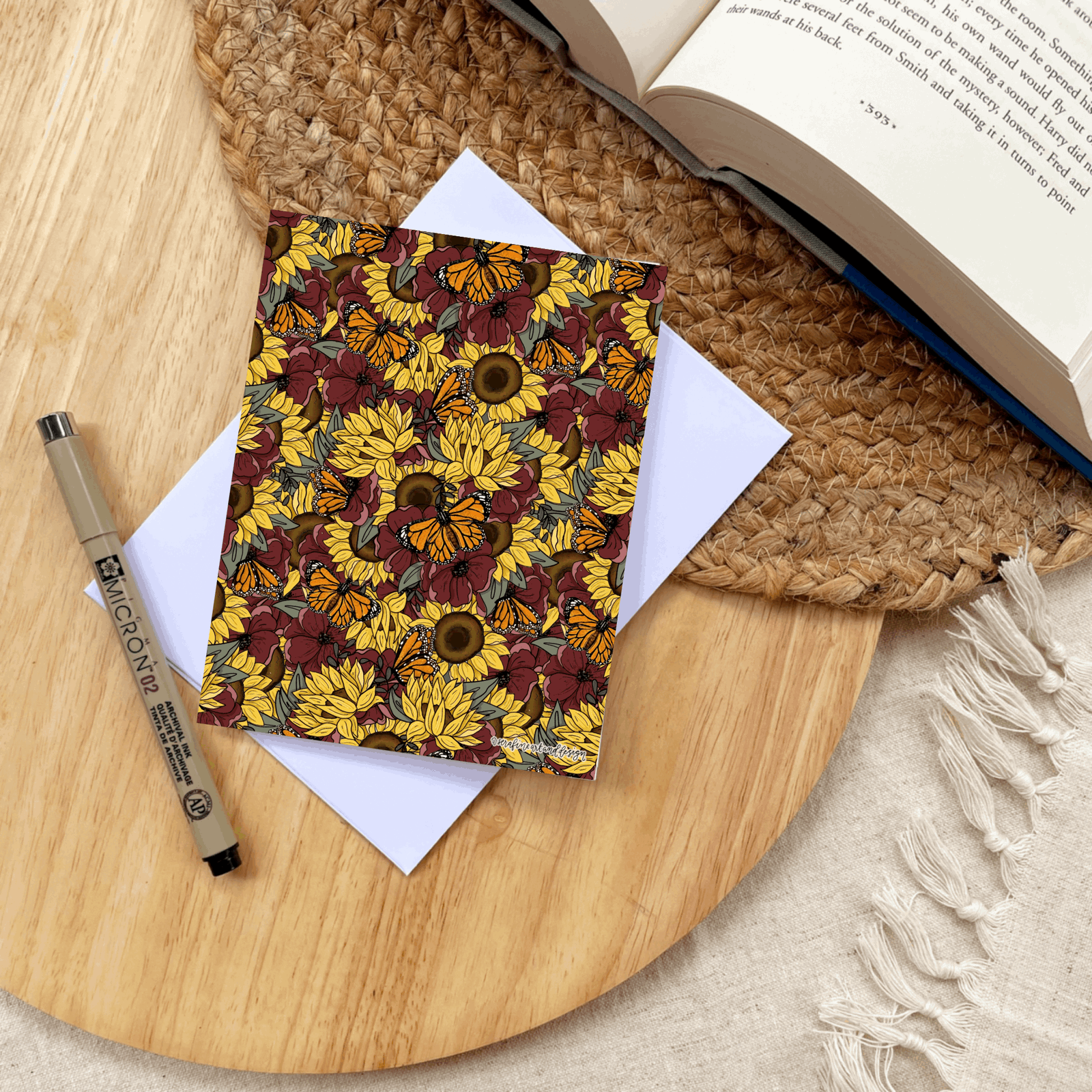 Assorted Flower Notecards Set | Handmade Art Note Cards – Serafine Art ...