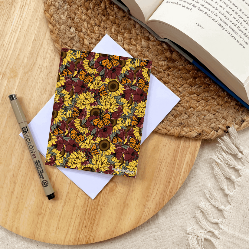Assorted Flower Notecards Set | Handmade Art Note Cards – Serafine Art ...