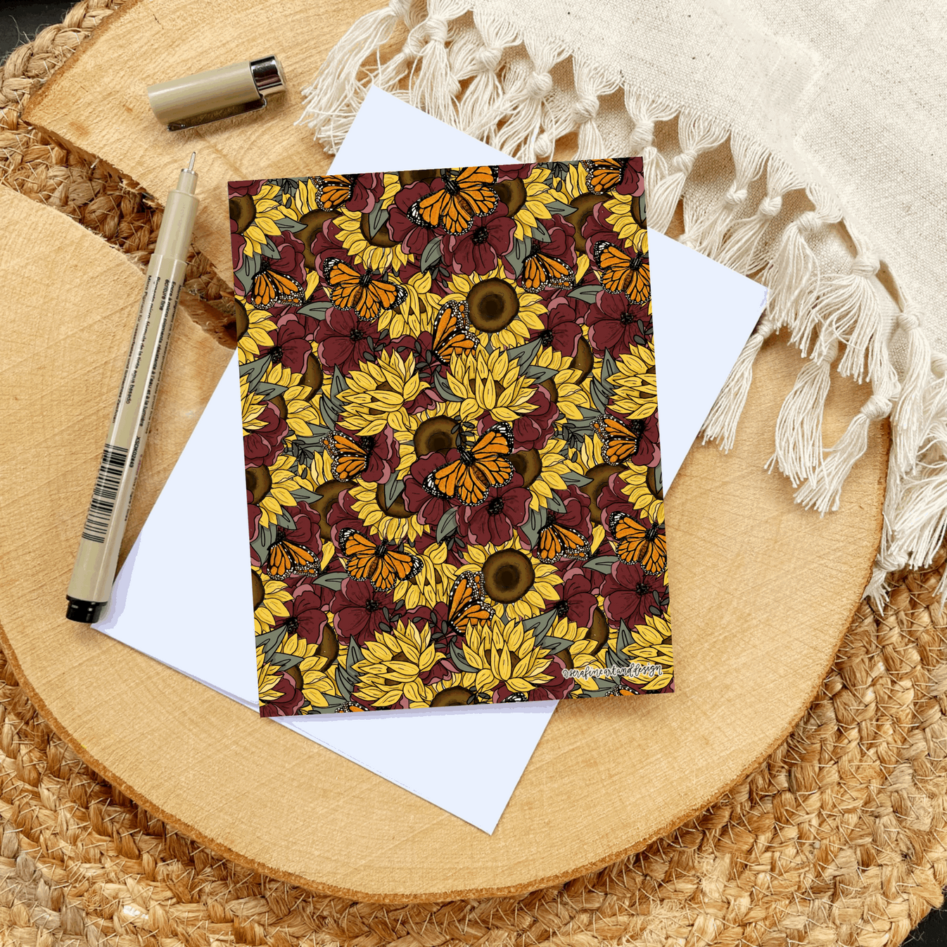Assorted Flower Notecards Set | Handmade Art Note Cards – Serafine Art ...