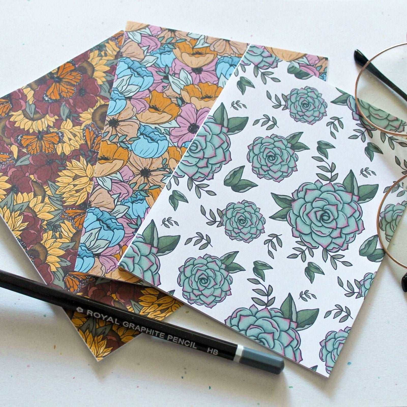 Assorted Flower Notecards Set | Handmade Art Note Cards – Serafine Art ...