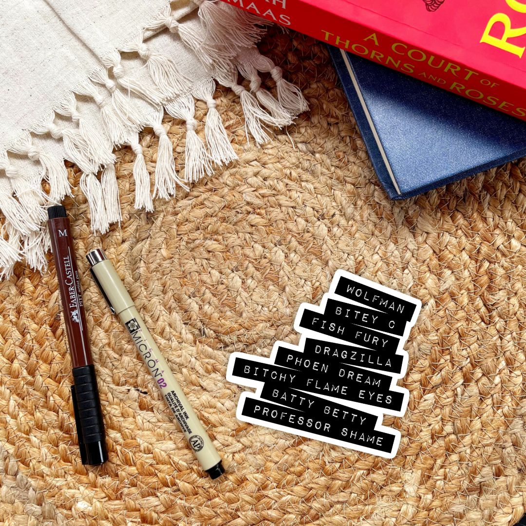 Zodiac Academy Seth's Nicknames Sticker - Officially Licensed ...